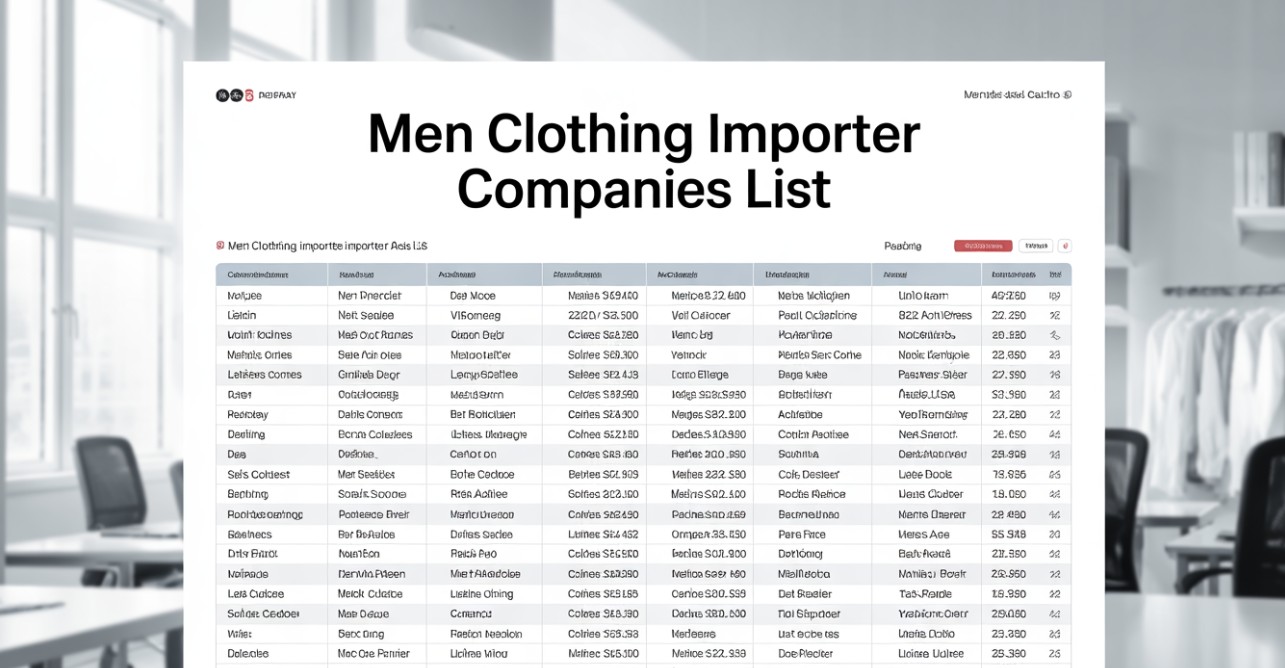 Men Clothing Importer Companies List – İhracat e-Gazete